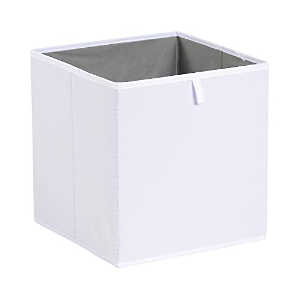 Amazon Basics Cube Organizer Bins, Collapsible Storage Baskets for Shelves, White, Pack of 6, 13x15x13"