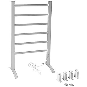 Heat Rails PA002T Towel Warmer Drying Rack with Timer, Brushed Chrome Color