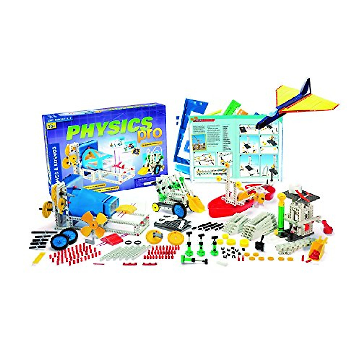 Thames & Kosmos Physics Pro (V 2.0) Science Kit | 96 Page Color Manual | 31 Experiments | Advanced Physics Education Kit | Parents' Choice Silver Award Winner