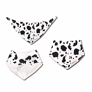 JN&LULU 3-Pack Newborn Baby Bibs Baby Bandana Drool Bibs for Drooling and Teething,Organic Cotton Bibs for Baby Gifts