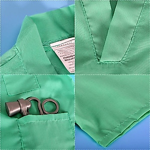 Latocos Doctor Costume for Kids Scrubs Set with Accessories Halloween Dress up Pretend Play for Boys Girls 3-10 Years