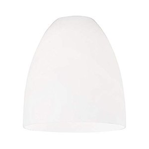White Glass Bell Shade - Lipless with 1-5/8-Inch Fitter Opening