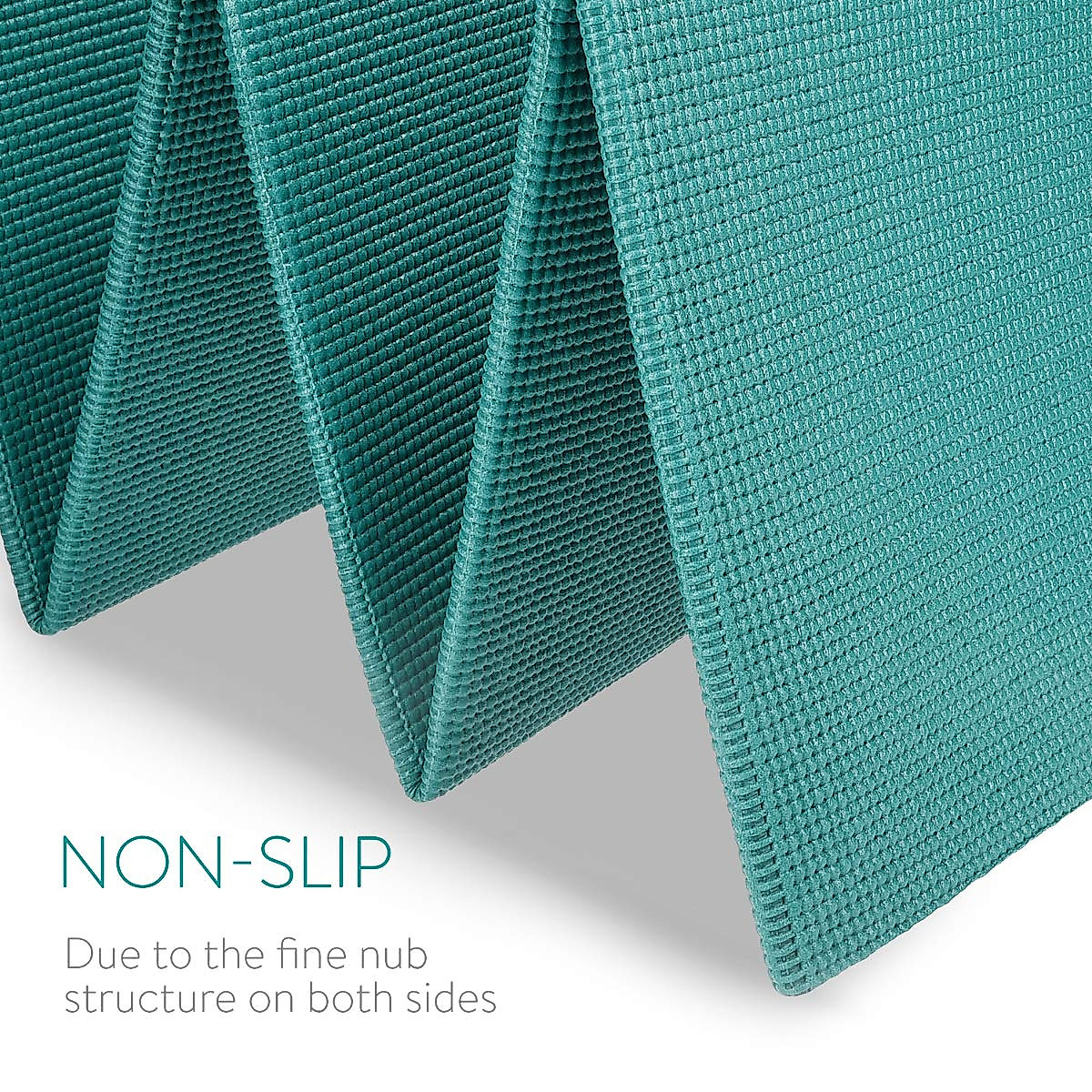 Navaris Foldable Yoga Mat for Travel - 1/8 inch (4mm) Thick Exercise Mat for Yoga, Pilates, Workout, Gym, Fitness - Non-Slip Folding Thin Portable Mat