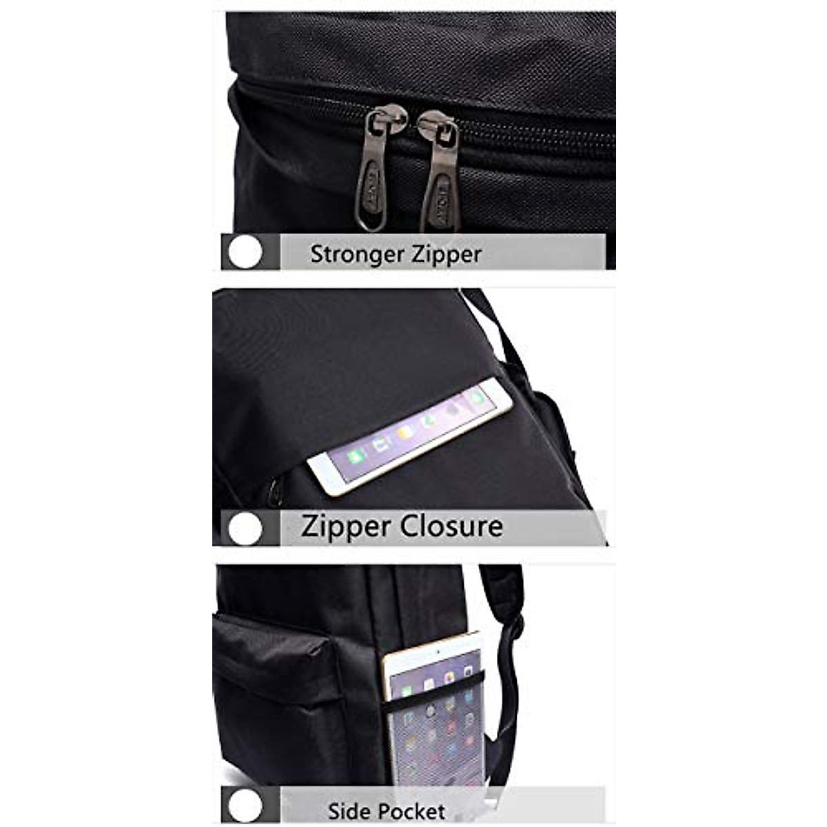 Einvoo Child School Canvas Backpack-Messi Backpack Book Bag-Waterproof Durable Travel Knapsack for Students, Blue Lightning, One Size