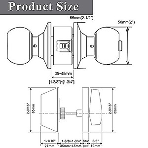 Probrico Satin Nickel Entry Door Knob and Single Cylinder Deadbolt Combo Pack, Keyed Alike Lock Set Handleset Exterior Hardware(for Entry and Front Door),2 Set