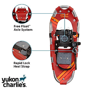 Yukon Charlie’s Champion Snowshoe Kit - Includes Trekking Poles and Carry Case - 8" X 21"