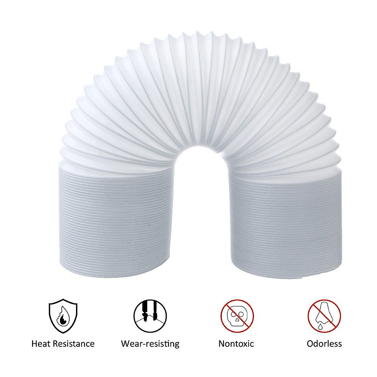 AC Parts Portable Air Conditioner Hose,5.9 Inch Diameter,78 Inch Length,Counter Clockwise Universal AC Exhaust Hose,Compatible with Honeywell,LG and Other Portable Air Conditioners