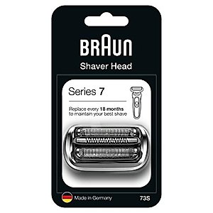 Braun Series 7 Electric Shaver Replacement Head, Easily Attach Your New Shaver Head, Compatible with New Generation Series 7 Shavers, 73S, Silver