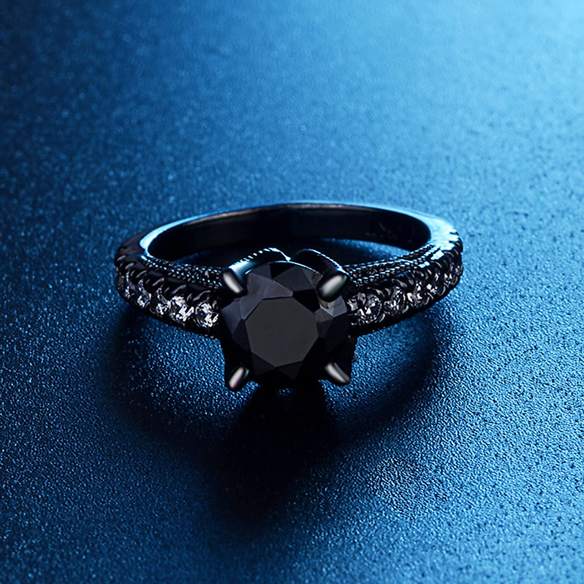 Personalized Promise Rings for Couples Custom Matching Rings for Him and Her Men Sets Wedding Titanium Engagement Ring Women's 2pc Black Gold Filled Cz Wedding Bands Gift for Her