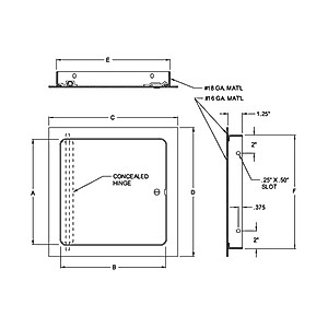 Acudor Access Door UF-5000 18" x 24" Premium Universal Flush Door