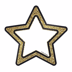 Carson Dellosa – Gold Glitter Stars Colorful Cut-Outs, Classroom Décor, 36 Pieces