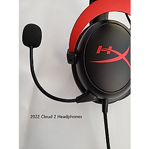 TNE 2 Pack Replacement Game Mic Microphone Boom for 2nd Version Wired Kingston HyperX Cloud 2 II Cloud Core Cloud Pro CloudX PS4 Xbox One Nintendo Switch Computer PC Gaming Headsets