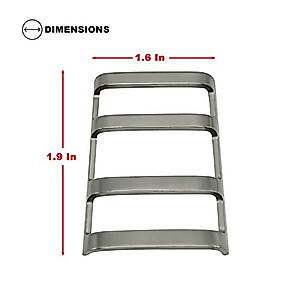 Poolzilla Stainless Steel Bar Buckle for Safety Cover Installation- 10 Pack