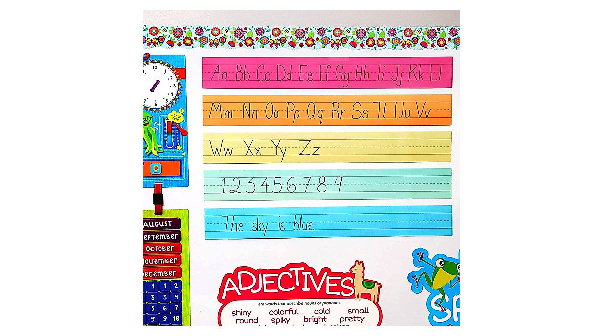 100 Pack Classroom Sentence Strips - Durable, Colorful & Versatile