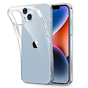ESR Clear Case Compatible with iPhone 14 Plus Case, Shockproof Thin Silicone Cover, Yellowing-Resistant Slim Transparent TPU Phone Case, Project Zero Series, Clear