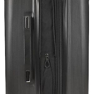 Traveler's Choice Silverwood Polycarbonate Hardside Expandable Spinner Luggage, Brushed Metal, Checked-Medium 26-Inch