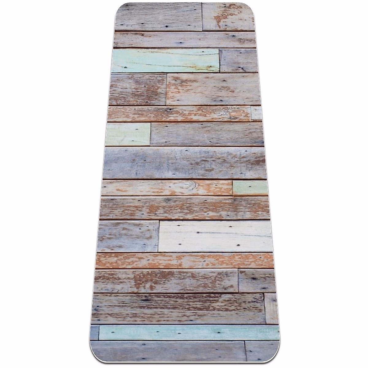 Yoga Mat, Yoga Mats for Home Workout, Workout Mat, Exercise Mats, Pilates Mat, retro wood stripe pattern