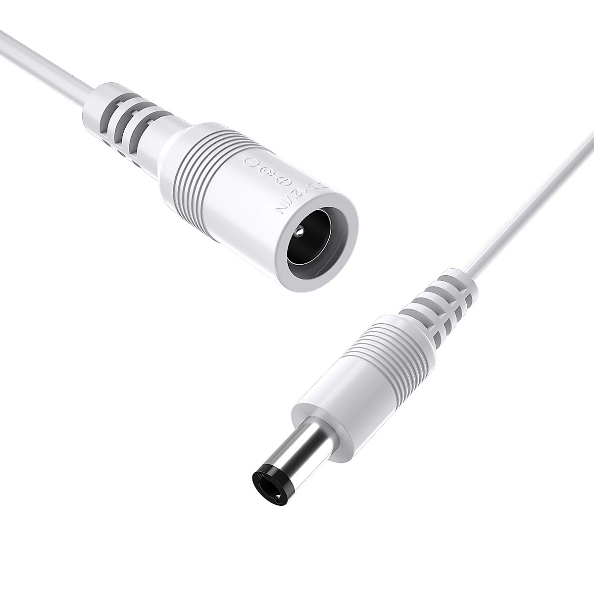 ZOSI 12V DC Power Extension Cable 12ft 2.1mm x 5.5mm 12V DC Plug Power Adapter Cord for Security Camera,Wireless IP Network Camera,CCTV DVR NVR Recorder, LED Strip,Car and More(White)