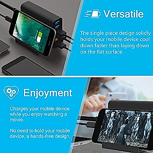 Key Power Quick Charge 3.0 Wall Charger, 60W 6-Port USB Fast Charger Desktop Charging Station for iPhone/PRO MAX/XS Max/XR/X/8/7/Plus, iPad Pro/Air 2/Mini, Galaxy S10/S9/S8/S7/Plus HTC and More