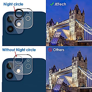JETech Privacy Screen Protector for iPhone 12 6.1-Inch with Camera Lens Protector (Not for iPhone 12 Pro), Anti Spy Tempered Glass Film, 2-Pack Each