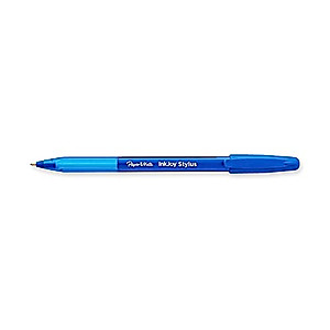 Paper Mate InkJoy 2 in 1 Stylus Ballpoint Pens, Medium Point, Blue, Box of 12