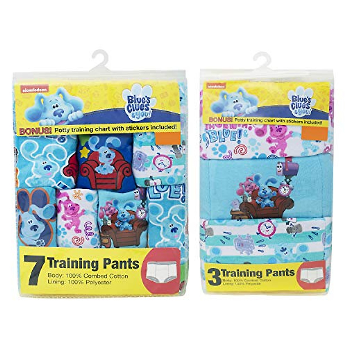 Blue's Clues & You! Baby Potty Training Pants Come with Stickers & Success Chart in Sizes 18M, 2T, 3T, 4T, 10-Pack