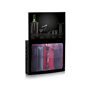 Vac-U-Vin Special Edition Wine Essentials Giftset, Standard, Black
