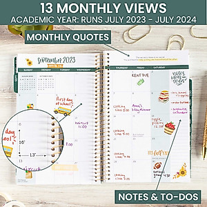 bloom daily planners 2023-2024 Academic Year Day Planner (July 2023 - July 2024) - 5.5” x 8.25” - Weekly/Monthly Agenda Organizer Book with Stickers & Bookmark - Ukrainian Floral