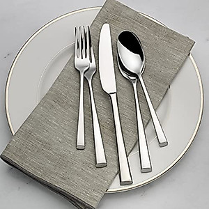 Mikasa Rockford 20-Piece 18/10 Stainless Steel Flatware Set, Service for 4, Silver