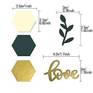 Greenery Wedding Table Confetti,Boho Love Theme Party Confetti,Sage Leaf Engagement Party Table Scatter,Bachelorette Bridal Shower Party Decorations Supplies