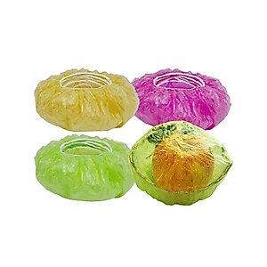 Elastic Food Covers，Reusable Colorful Bowl Covers Dish Plate Plastic Covers for Family Outdoor Picnic 3 Different Sizes (96 Pieces)