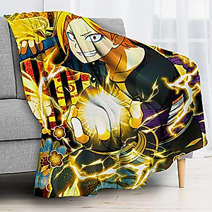 2PCS Japanese Anime Throw Blanket with Pillow Cover,Lightweight Ultra Soft Flannel Blanket Warm Cozy Blanket Bed Blanket for Couch,Office,Picnic,Camping