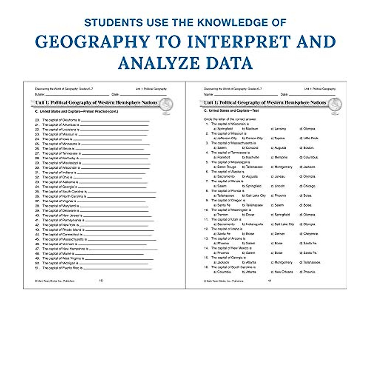 Mark Twain Geography Workbook for Grades 6-7, Western Hemisphere Geography Activity Book, 6th Grade & 7th Grade Geography for Kids, Classroom or ... (Discovering the World of Geography)
