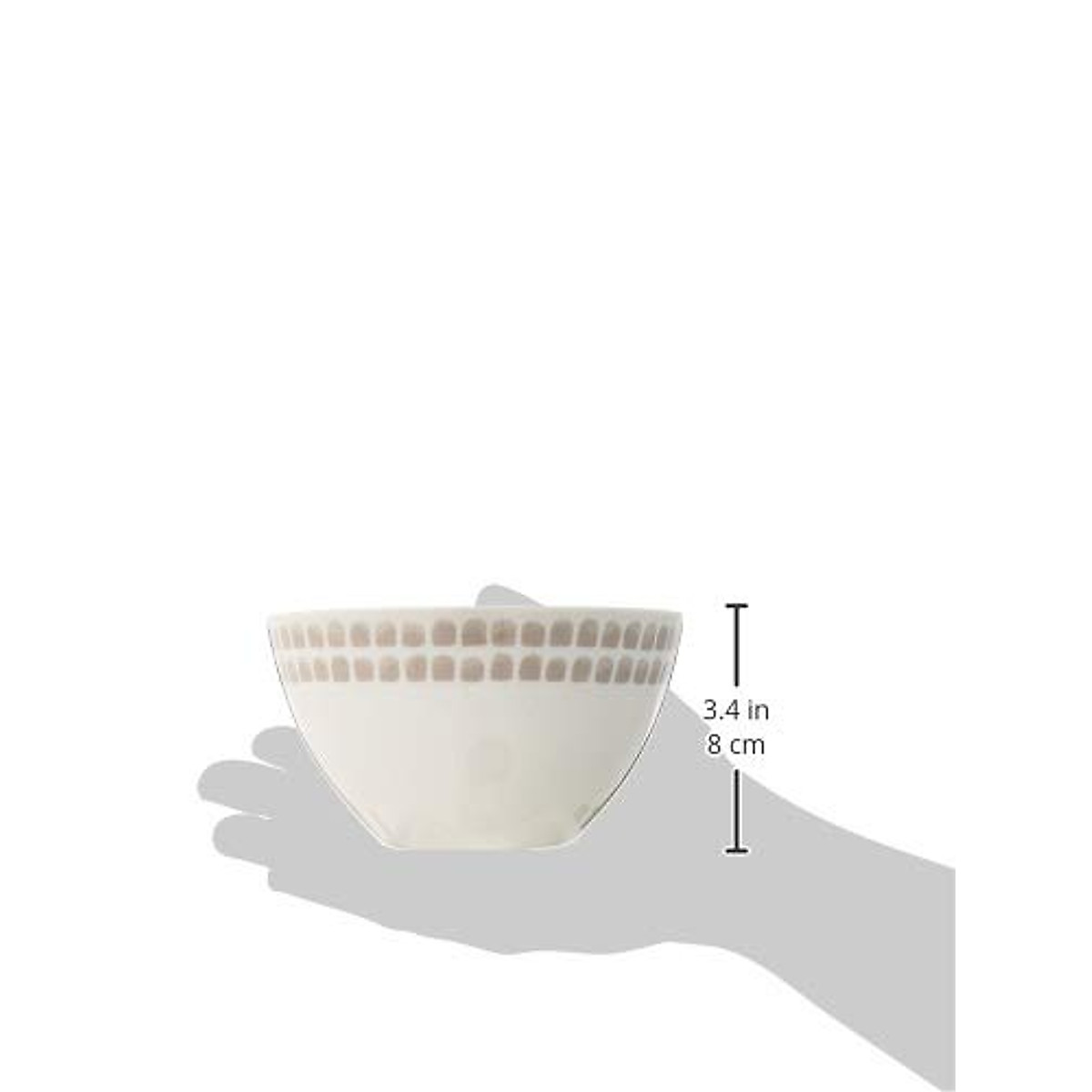 Kate Spade New York Charlotte Street North Soup Bowl, 0.65 LB, Taupe/Grey