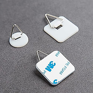 GSHLLO 20 Pcs Plastic Invisible Plate Hangers Adhesive Plate Hooks Vertical Plate Holders Wall Hooks for Decorative Plates Pictures