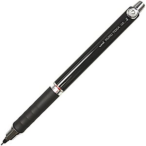 uni Mechanical Pencil, Kuru Toga Rubber Grip Model 0.5mm, Black (M56561P.24)