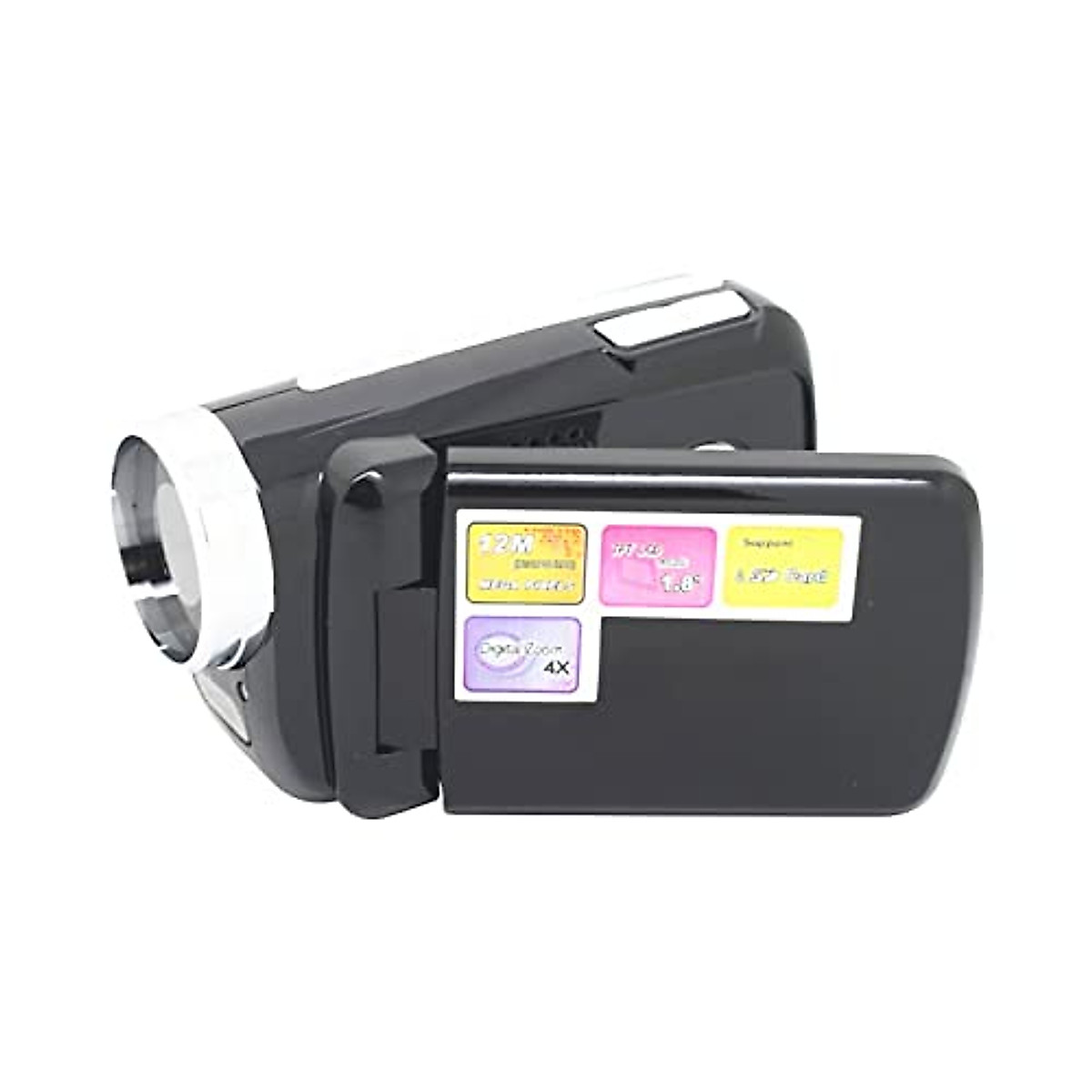 Handheld Digital Video Camera 12 Million-Pixels Student Children's Gift Camera Entry-Level Camera 4X Digital Zoom Camera, 1.8 Inch