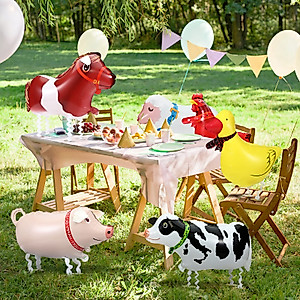 KESOTE Farm Animal Balloons, 6 Pack Inflatable Farm Animals Walking Balloons for Kids Birthday Party Decorations Farm Animal Birthday Party Supplies