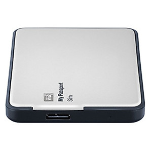 WD My Passport Slim 2TB Portable Metal External Hard Drive USB 3.0 with Auto Backup