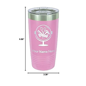 LaserGram 20oz Vacuum Insulated Tumbler Mug, Hair Stylist, Personalized Engraving Included (Light Purple)