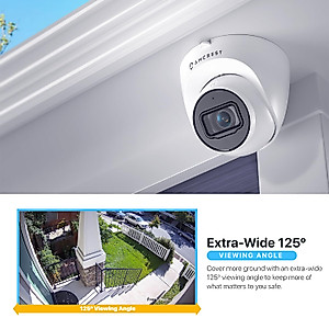 Amcrest UltraHD 4K (8MP) Outdoor Security IP Turret PoE Camera, 3840x2160, 98ft NightVision, 2.8mm Lens, IP67 Weatherproof, MicroSD Recording (256GB), White