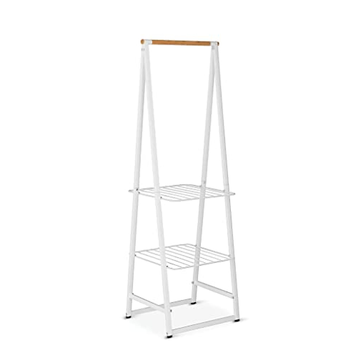 Brabantia - Linn Clothes Rack - Multi-Functional - Space Saver - Adjustable Shelves - Wardrobe Hanging - Drying Rack - Freestanding - Stable - White - Small
