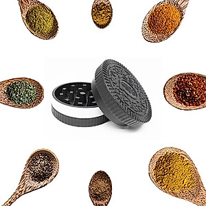 2.2 Inch Herb and Spice Grinder, Pocket Grinder with Biscuit Cookie Shaped Design