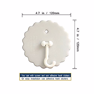 MOU Ceiling Mosquito Net Hooks Super Glue Dome Mosquito Net Hooks Ceiling Hooks Bed Canopy Hooks for Home, Easy to Install and Use Bedding Accessories Nail-Free Hook (2set)