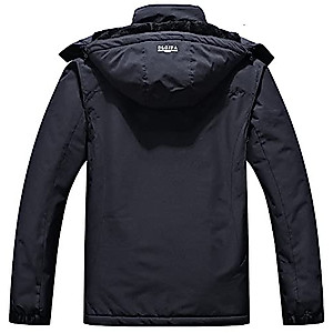 DLGJPA Men's Mountain Waterproof Ski Jacket Hooded Windbreakers Windproof Raincoat Winter Warm Snow Coat