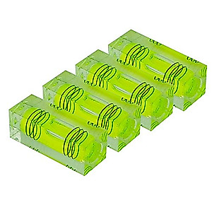 High precision mini level bubble, mini level bubble, three line level ball, level ruler, household level (40 * 15 * 15mm green 4PCS)