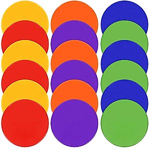TuXHui Spot Markers 9inch 10inch 18pcs 27pcs Rubber Agility Dots Flat Cones Non Slip Sports Dots Floor Spots Agility Markers for Kids Soccer Basketball Speed Agility Training, Classroom Activities