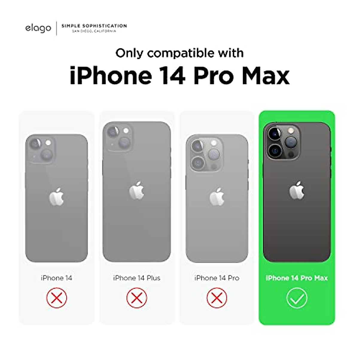 Elago Armor iPhone 14 Pro Max 6.7" Case - Military Grade Drop Protection, Heavy-Duty Carbon Fiber Texture, Shockproof Bumper (Black)