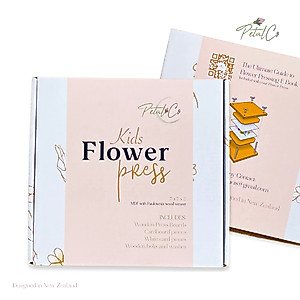 Petal Co Kid's Flower Press Kit & Leaf Press | Free EBook on Flower Pressing | Wooden Art Kit | Pressed Flower Art Kit | Gift for Kids | Flower Pressing Kit for Adults Too. Plant Press Kit.