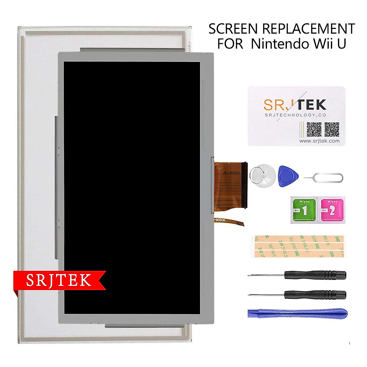 for Nintendo Wii U LCD Replacement Screen Display Glass Touch Digitizer Repair Part